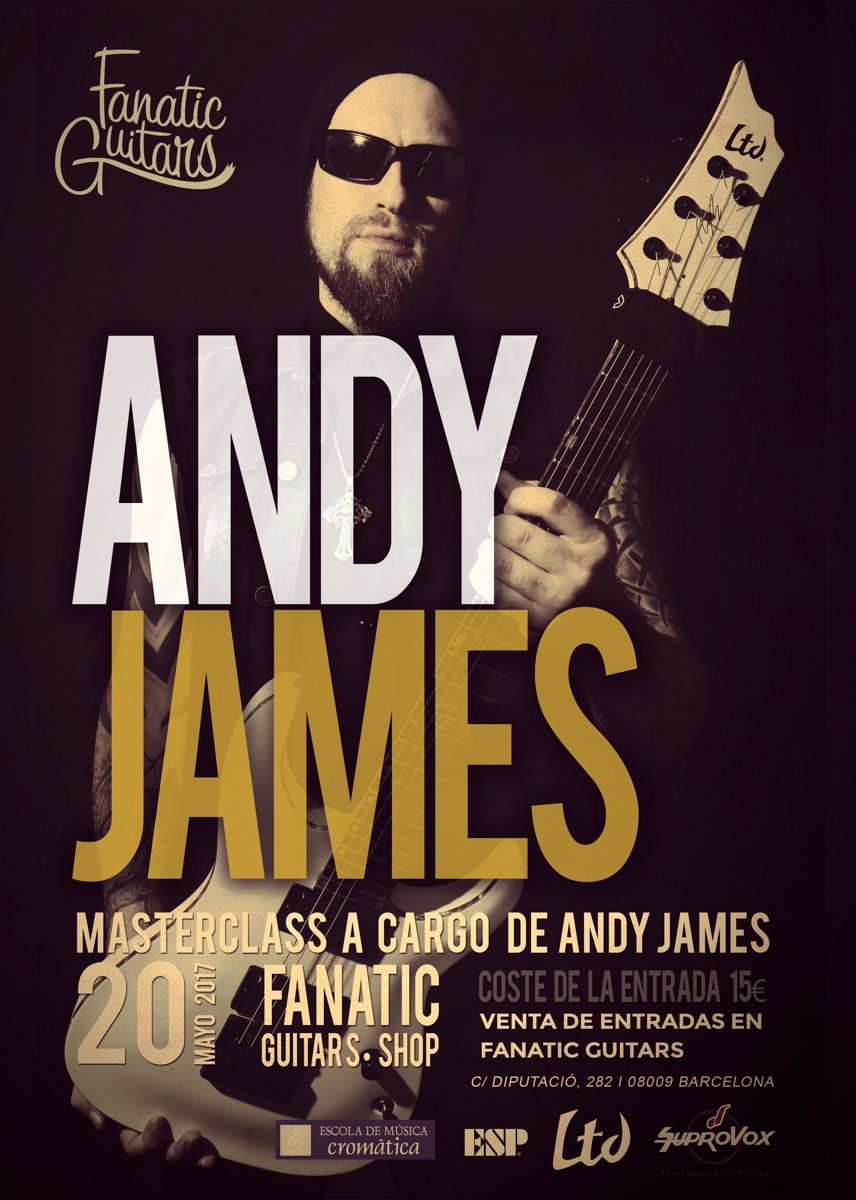 Clinic de Andy James en Fanatic Guitars Cutaway Guitar Magazine