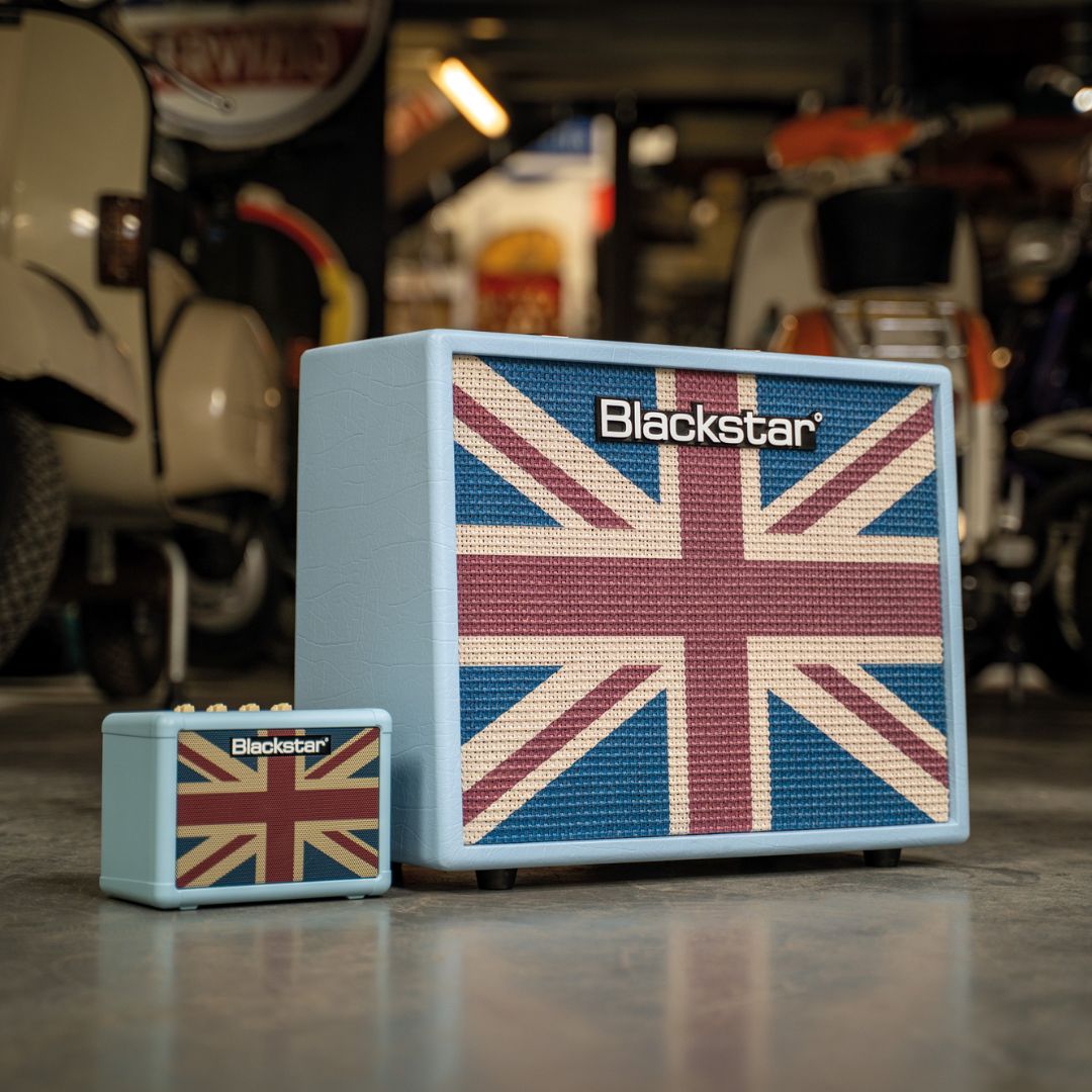 Blackstar Baby Blue Union Flag Cutaway Guitar Magazine